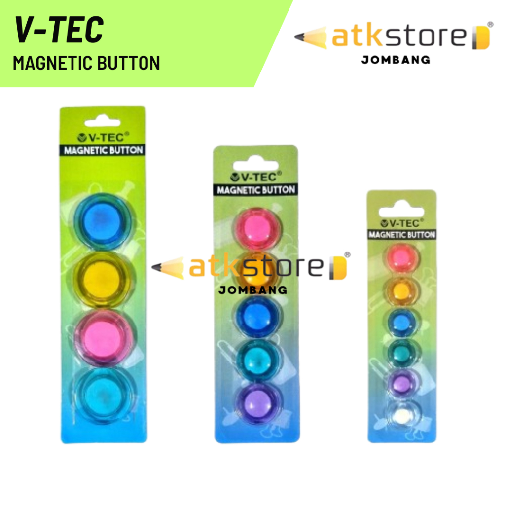 Jual V-TEC Pin Papan Magnet 20mm / Magnetic Pin Pastel Transparant ...