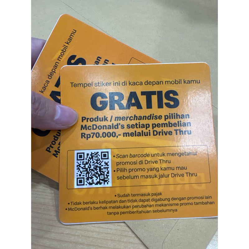 Jual MCD Drive Thru Sticker | Shopee Indonesia