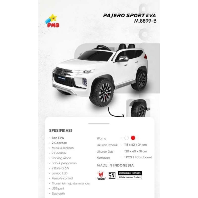 Jual Pmb Mainan Mobil Aki Pmb M8899B Mitsubishi Pajero, Fortuner ...