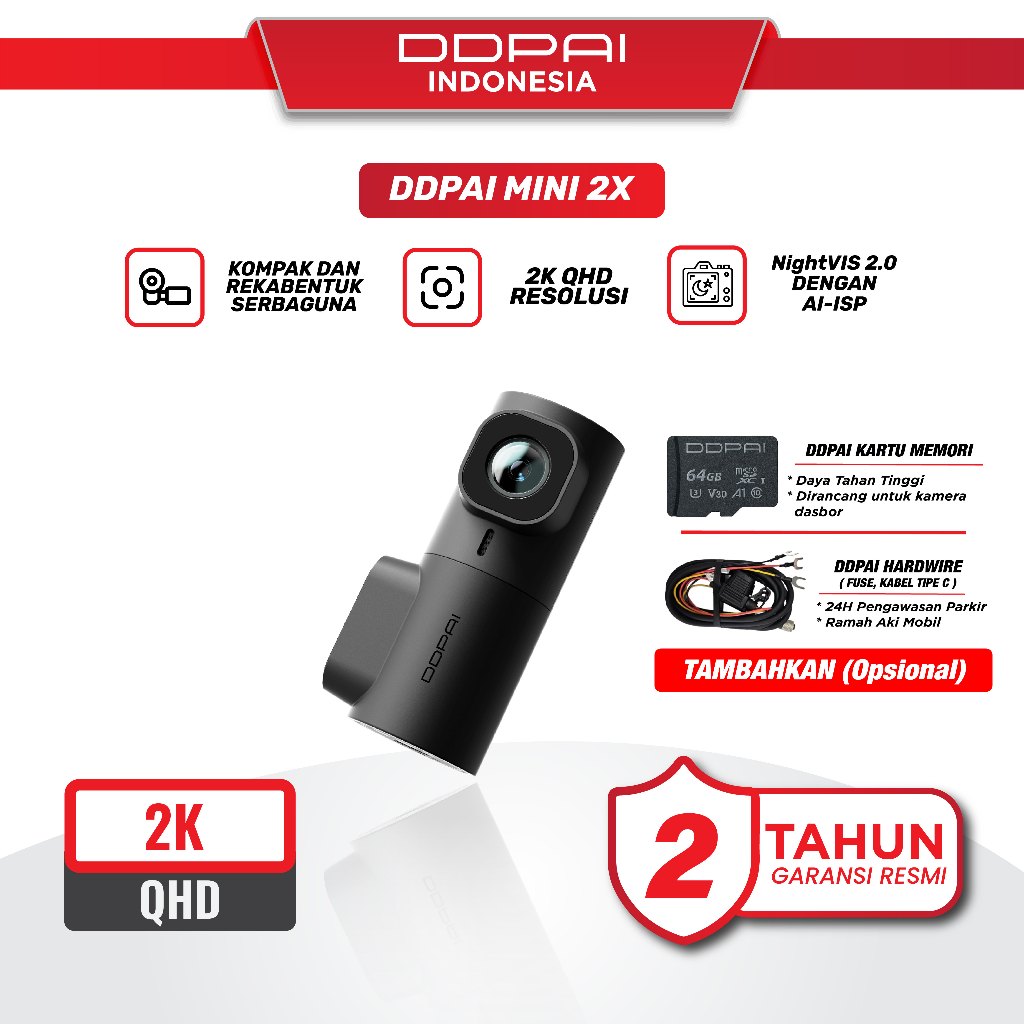 Jual DDPAI Mini 2X 2K 360° Superior Night Vision Voice Control ...