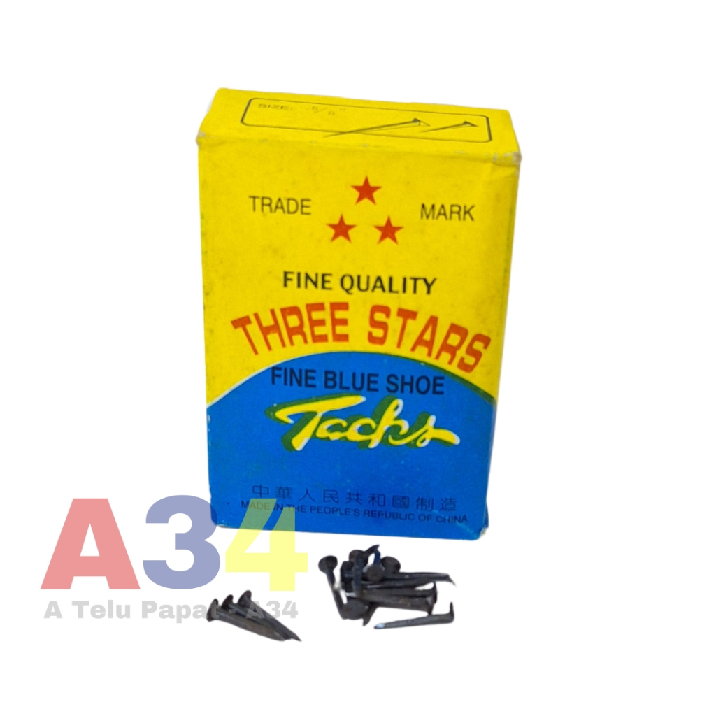 Jual Paku Sepatu 5/8 Three Stars ( 1 Box ) 300g | Shopee Indonesia