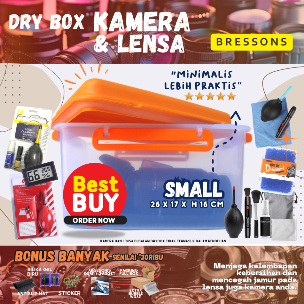 Jual Dry Box kamera Bresson SMALL Free Bonus Silika Gel dan Slip Mat ...