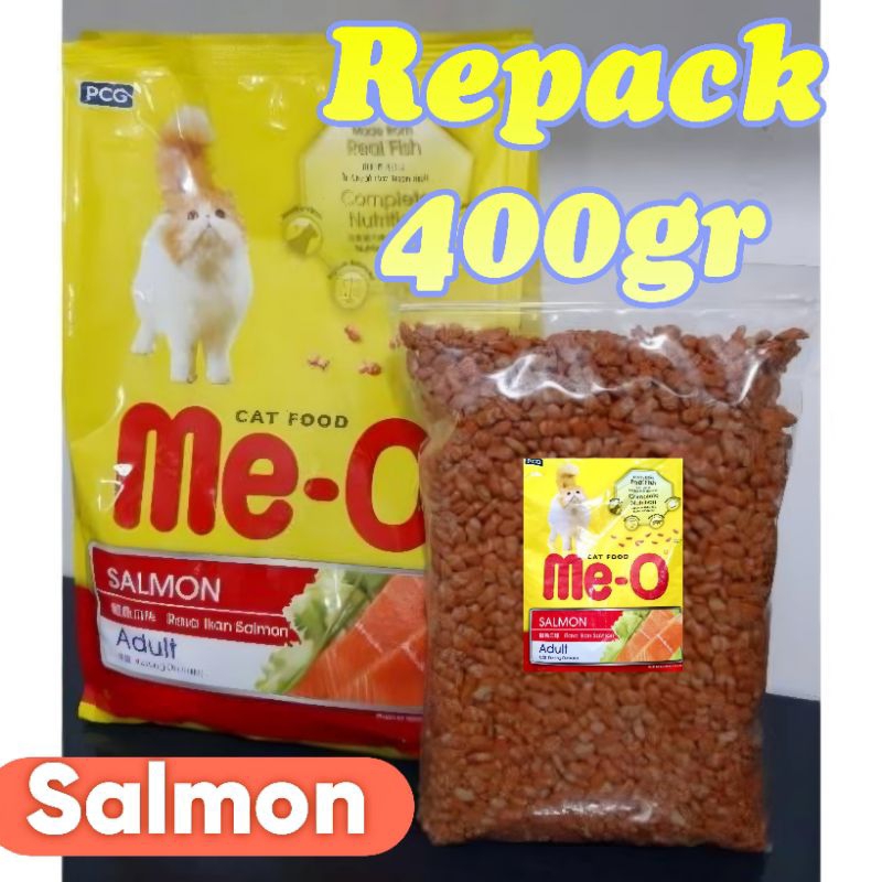 Jual 400gr Meo Salmon Adult Repack Me-o Cat Dry Food Makanan Kucing ...