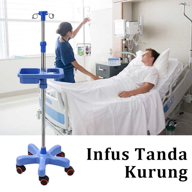 Jual Tiang Infus Roda Abs 5 Stand Infus Portable Stainless ...