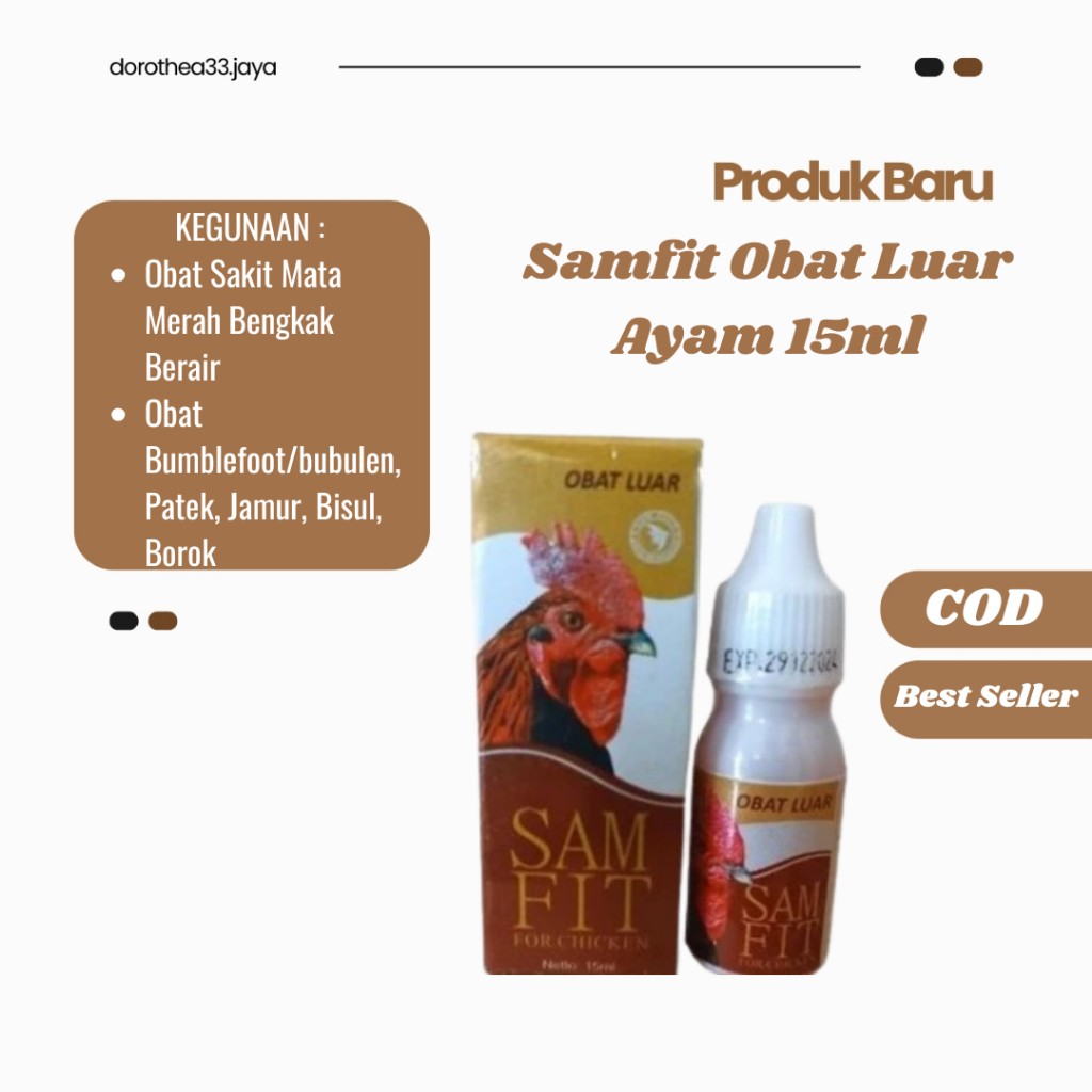 Jual Samfit Obat Ayam Sakit Mata Merah Bengkak Berair Berbusa Snot Luka ...