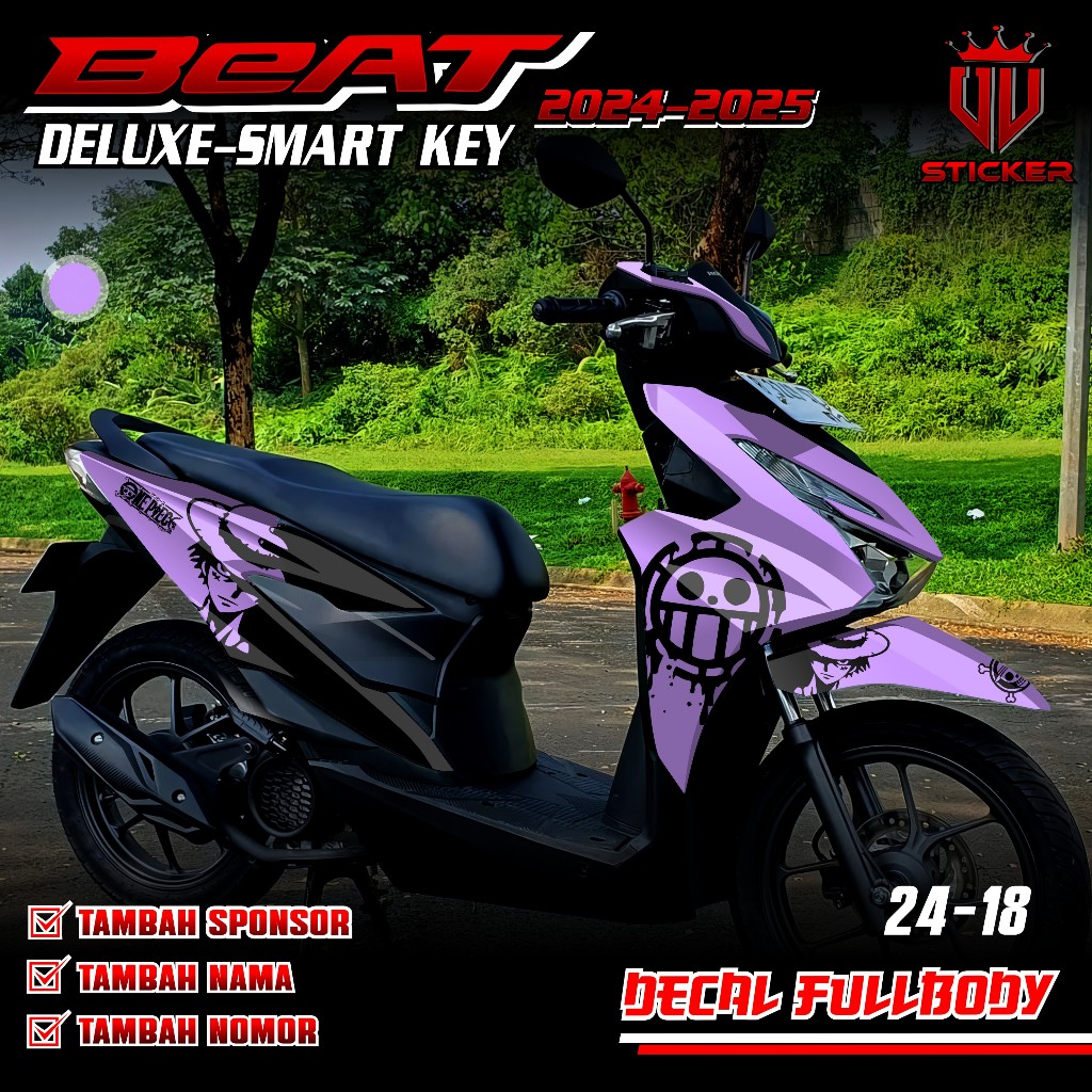 Jual Sticker Decal Full Body Honda Beat DELUXE SMART KEY REMOTE CBS ISS ...