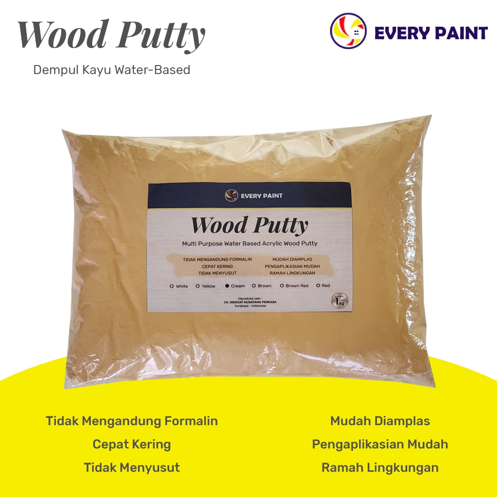 Jual Every Paint Wood Putty Dempul Kayu Waterbased 1 Kg | Shopee Indonesia
