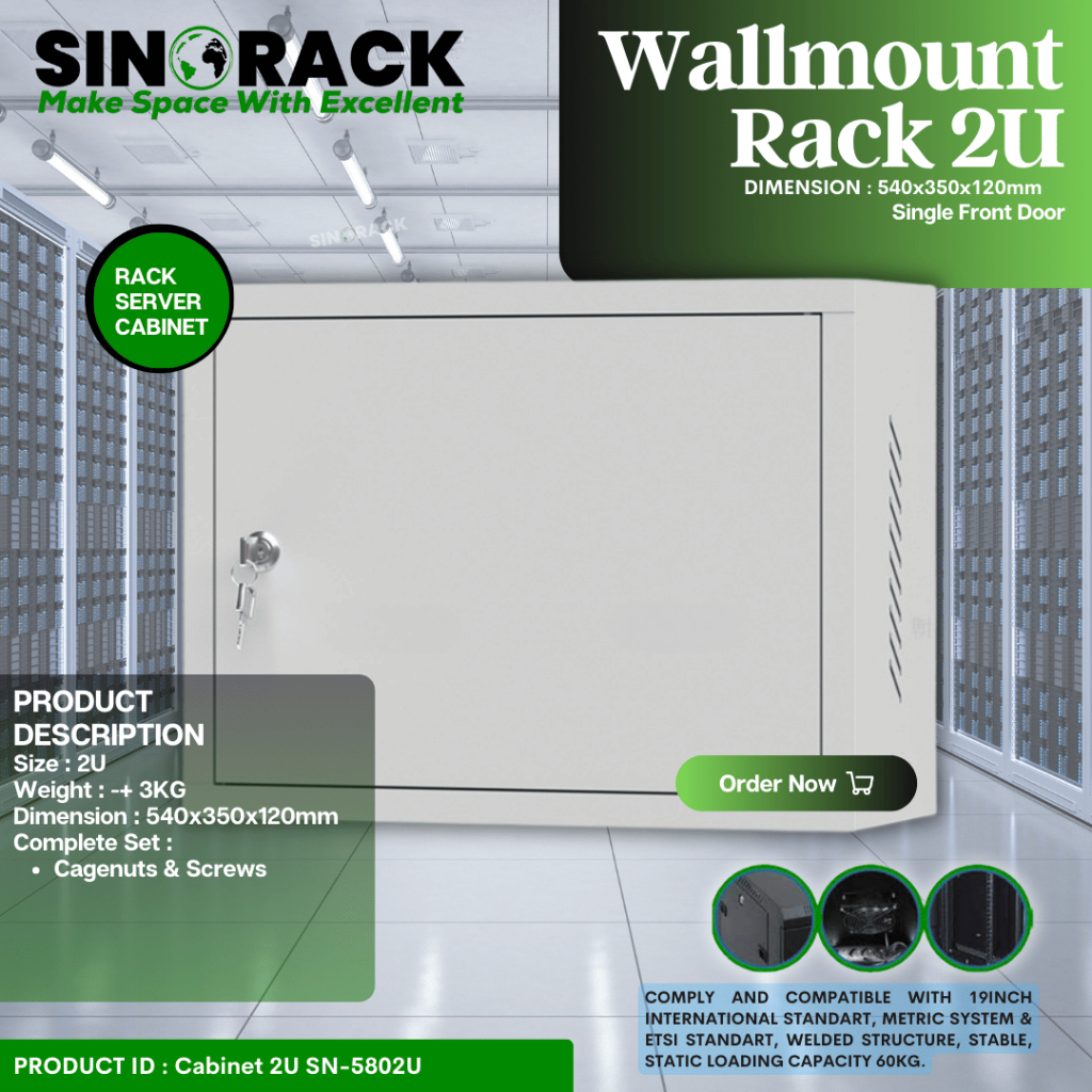 Jual Rak Server 2U , Rack Mount 2U Sinorack Wall Mount | Shopee Indonesia