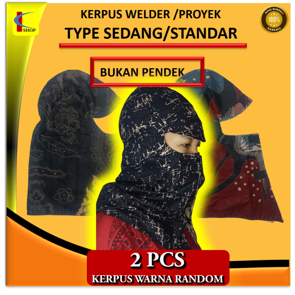 Jual 2 PCS Kerpus Welder Type Standar/Sedang Topi Welder Las Motif ...