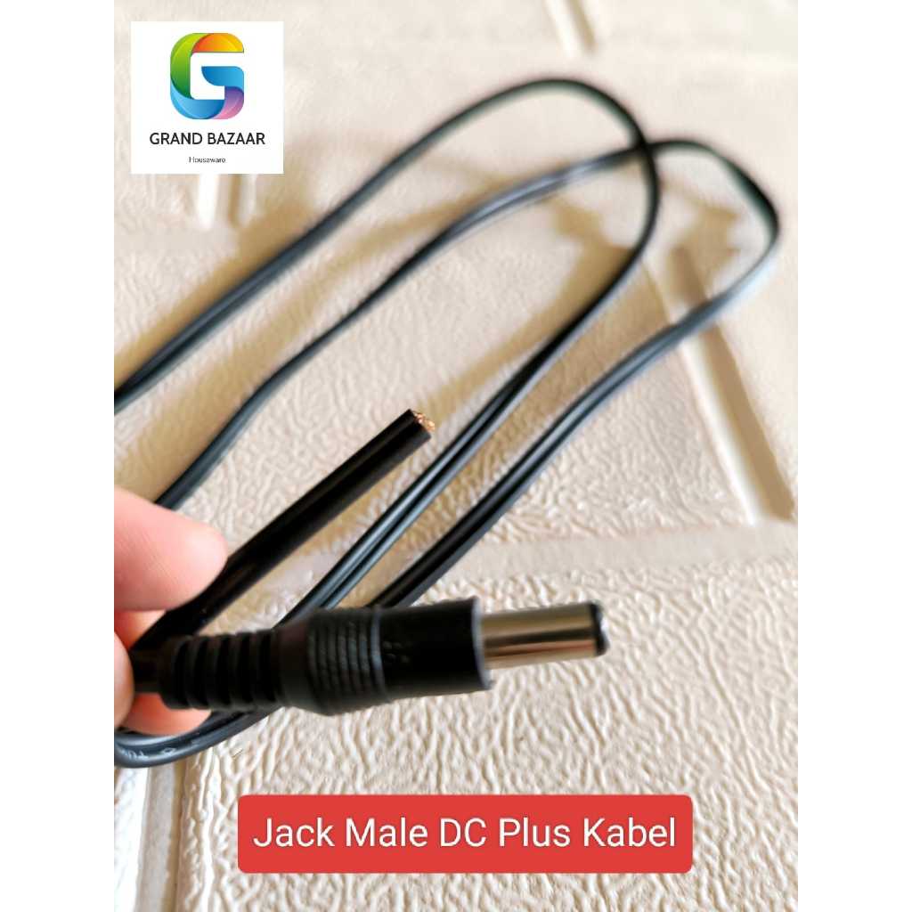 Jual Kabel Jack Male DC 12V Plus kabel Panjang 85cm (GBZ) | Shopee ...