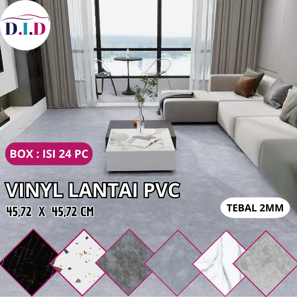Jual DID - Lantai Vinyl Stiker (1 BOX = 24 PC) 45,72 X 45,72 CM (TEBAL ...