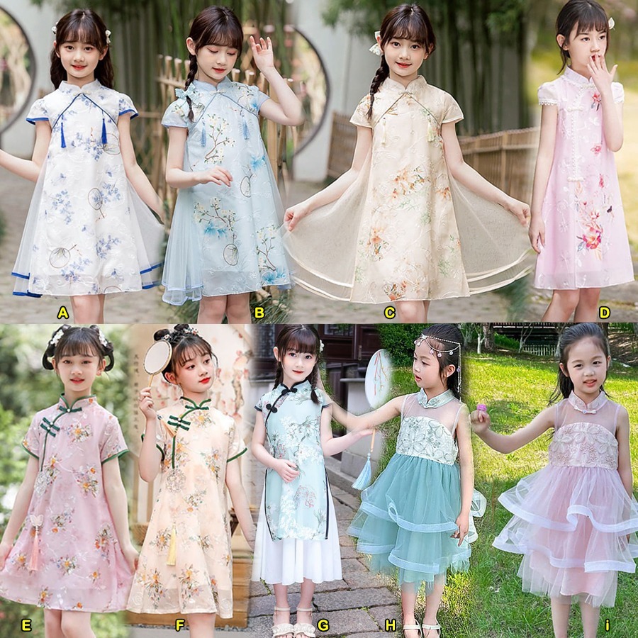 Jual Cheongsam Anak Perempuan PREMIUM Hanfu Dress | Shopee Indonesia