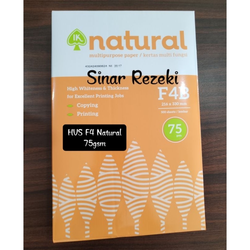 Jual F4 1 Rim 500 Lembar Kertas Hvs Natural F4 Kertas Fotokopi