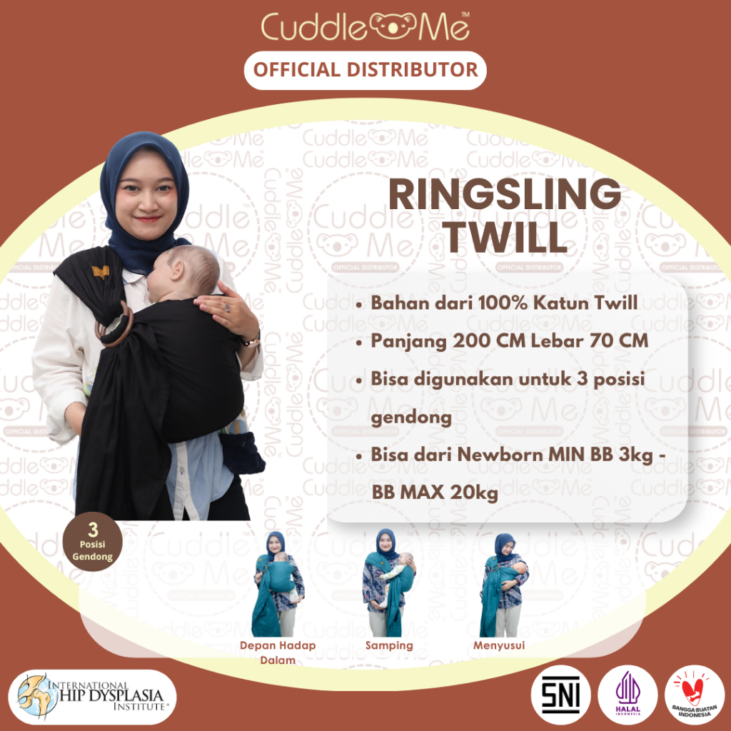 Jual Cuddle Me Bamboo Ring Sling - Gendongan M - Shape - Solid Edition ...