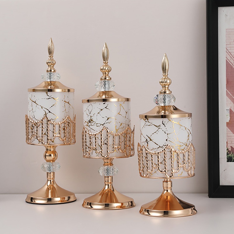 Jual Gaya Eropa gaya Eropa mewah kristal kaca bening timbul penyimpanan ...