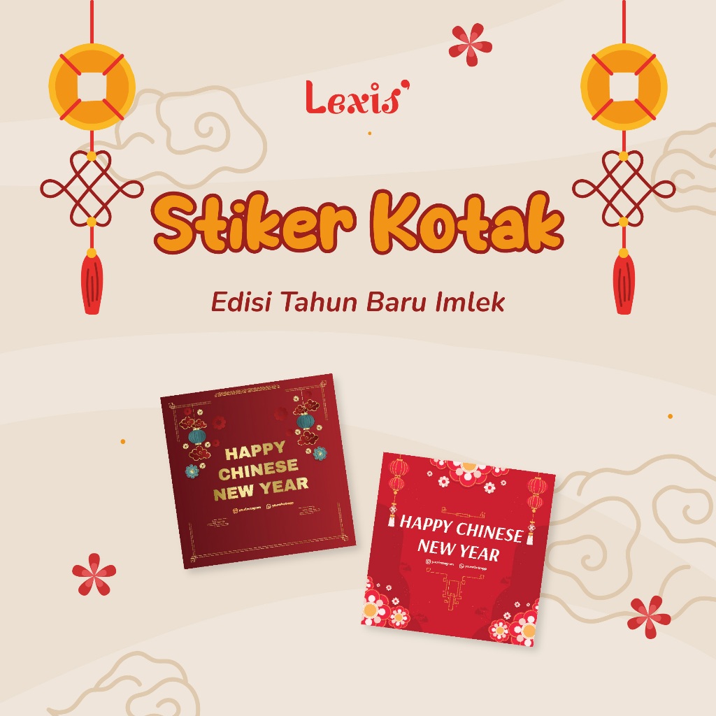 Jual Sticker VINYL/CHROMO Kotak Edisi Imlek Tahun Baru China Chinese ...