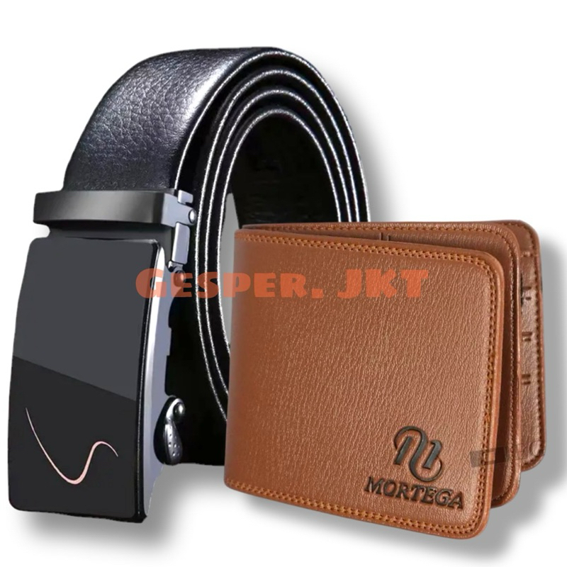 Jual Gesper Ikat Pinggang Pria dan Wanita Kulit Sintetis Hitam giftbox ...