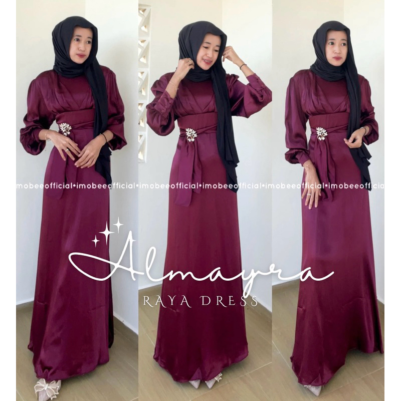 Jual ALMAYRA 3IN1 DRESS // RAYA DRESS LEBARAN SILK TALI IKAT CRADENZA SHIMMER // GAMIS MACI ...