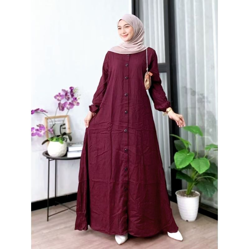 Jual Gamis Polos Twil Ori Full Kancing | Shopee Indonesia