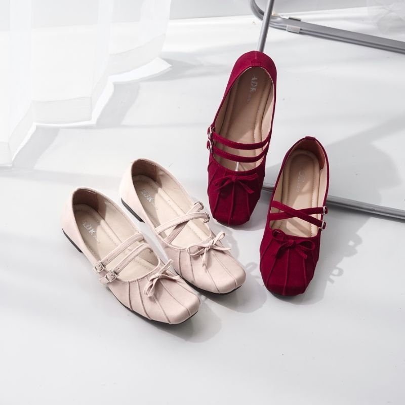 Jual ADK shoes Sepatu Flatshoes Wanita NOVA Jeans dengan Karet Pita ...