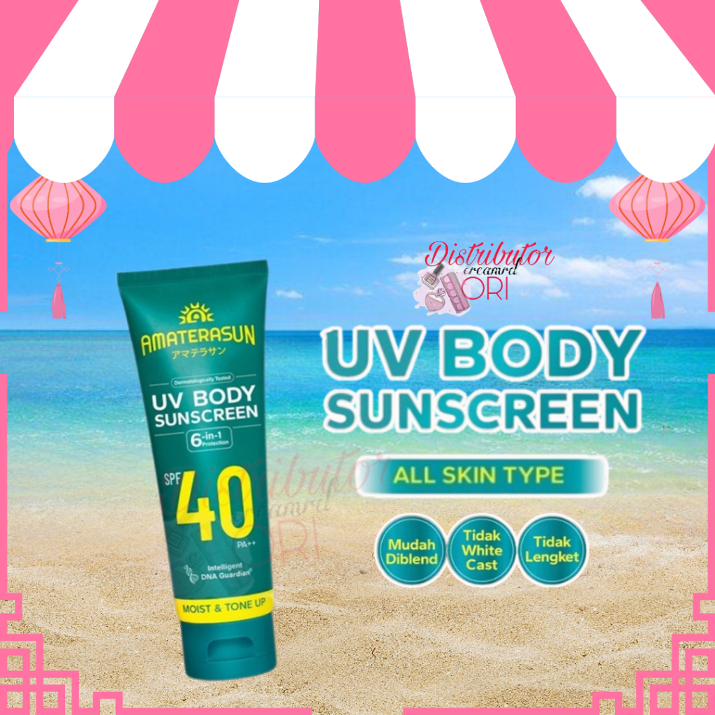 Jual AMATERASUN UV BODY SUNSCREEN SPF40 PA+++ 100gr | BPOM | Shopee Indonesia