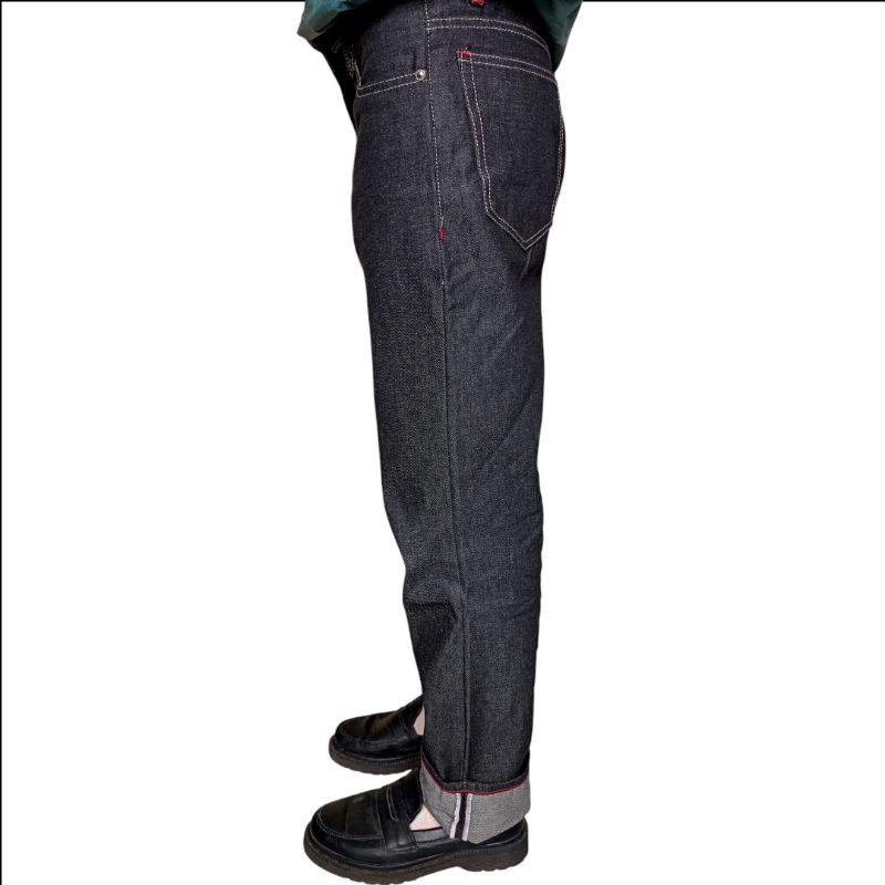 Jual CELANA DENIM SELVEDGE ACCENT 13 OZ STANDAR REGULER BLACK INDIGO ...