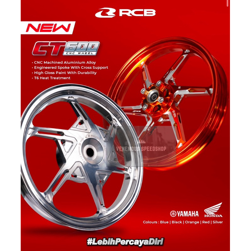 Jual Velg RCB Racing Boy CT600 CNC Wheel Vario125 Vario150 Vario160CBS ...