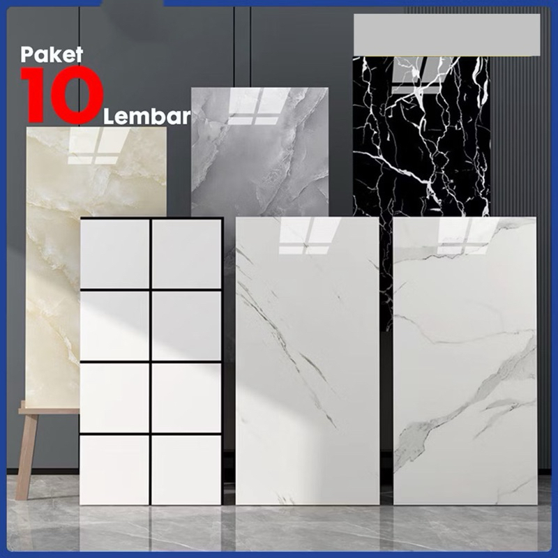 Jual Sticker dapur marbel pvc (1 paket isi 10 pcs) ukuran 1 pcs 60cm x ...