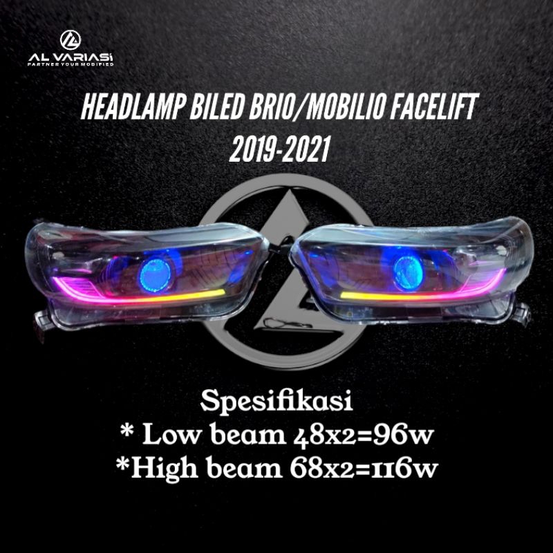 Jual Headlamp Biled Honda Brio/Mobilio Facelift 2017-2022 full RGB ...