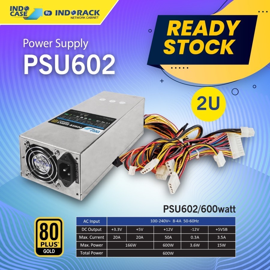 Jual PSU602U - PSU 2U INDOCASE 600WATT 80+ GOLD | Shopee Indonesia