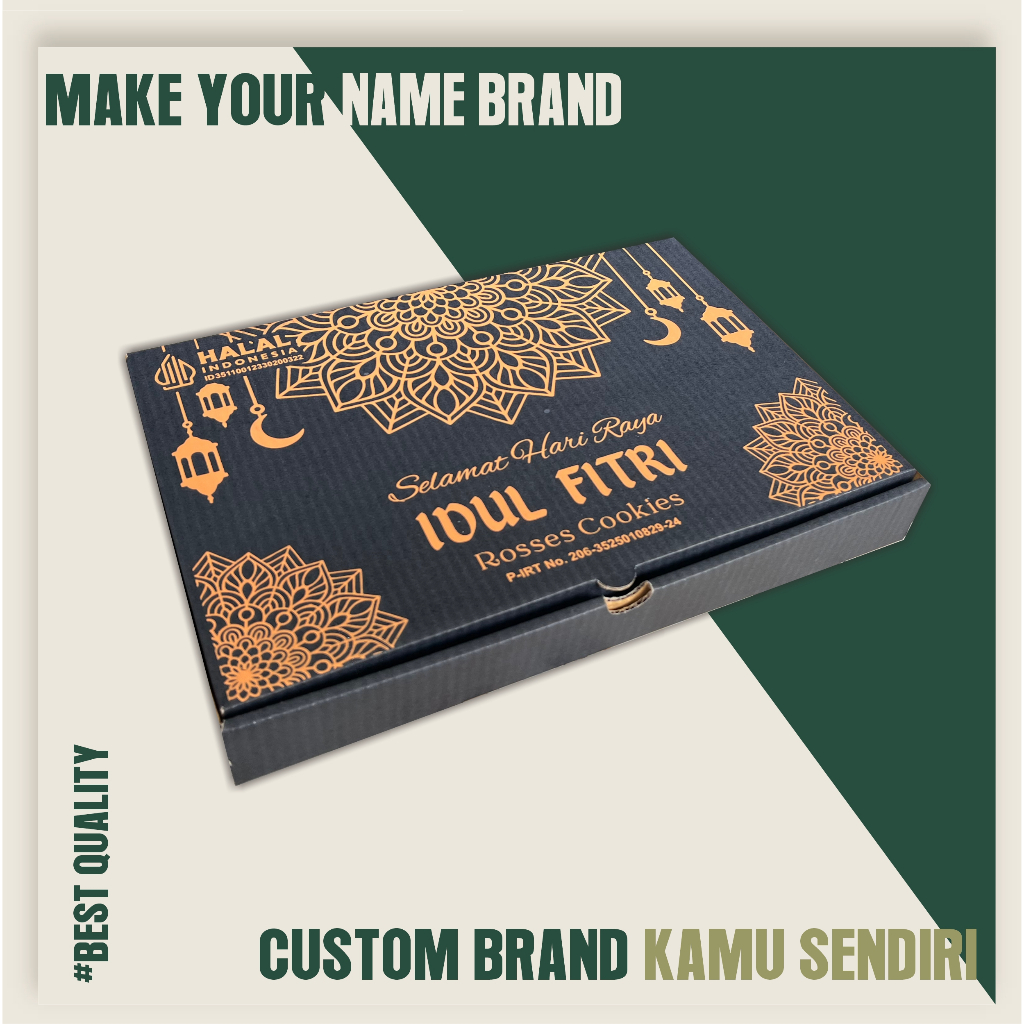 Jual Custom Sablon Box Kue Kering isi 6 250 Gram 38x25x5 cm + Sablon 1 ...