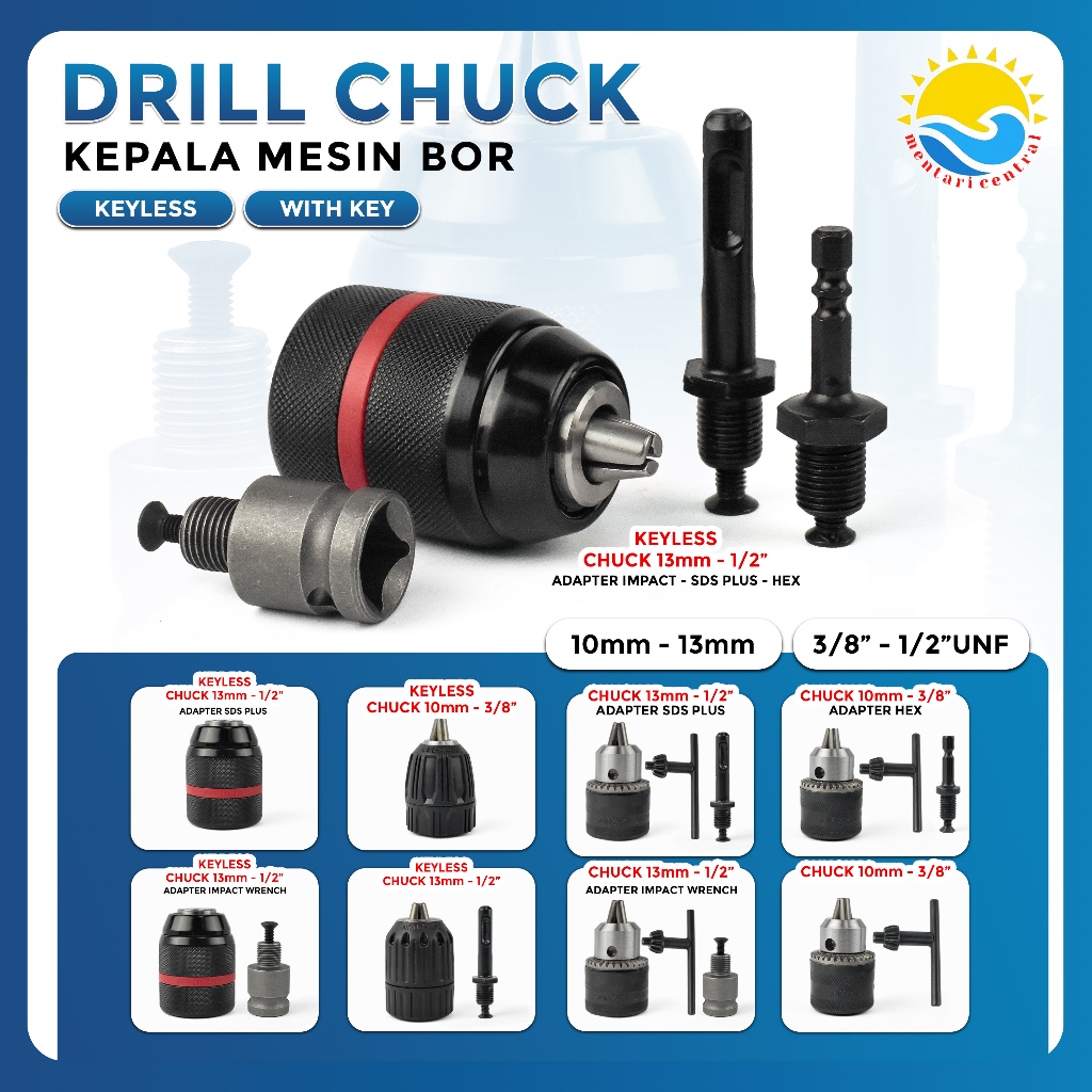 Jual JLD Kepala Bor Drill Chuck 10mm/13mm Chuck Bor Cordless Chuck Bor ...