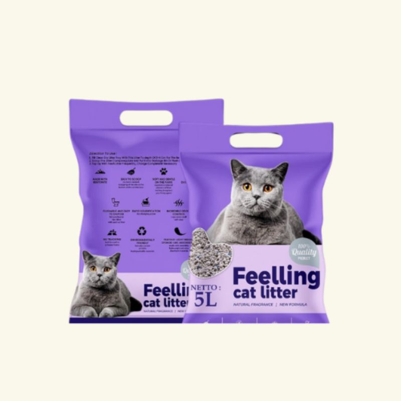 Jual Pasir kucing 5 liter Sun Feed lemon dan Cat Feelling lavender ...