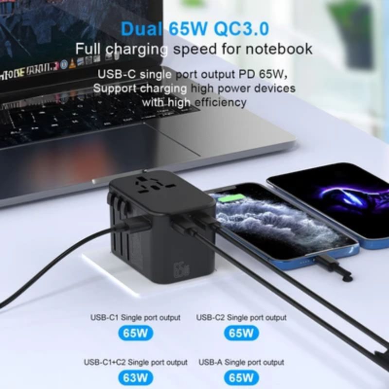 Jual Colokan listrik luar negara Krisbow Travel Adaptor Usb A Dan Type ...