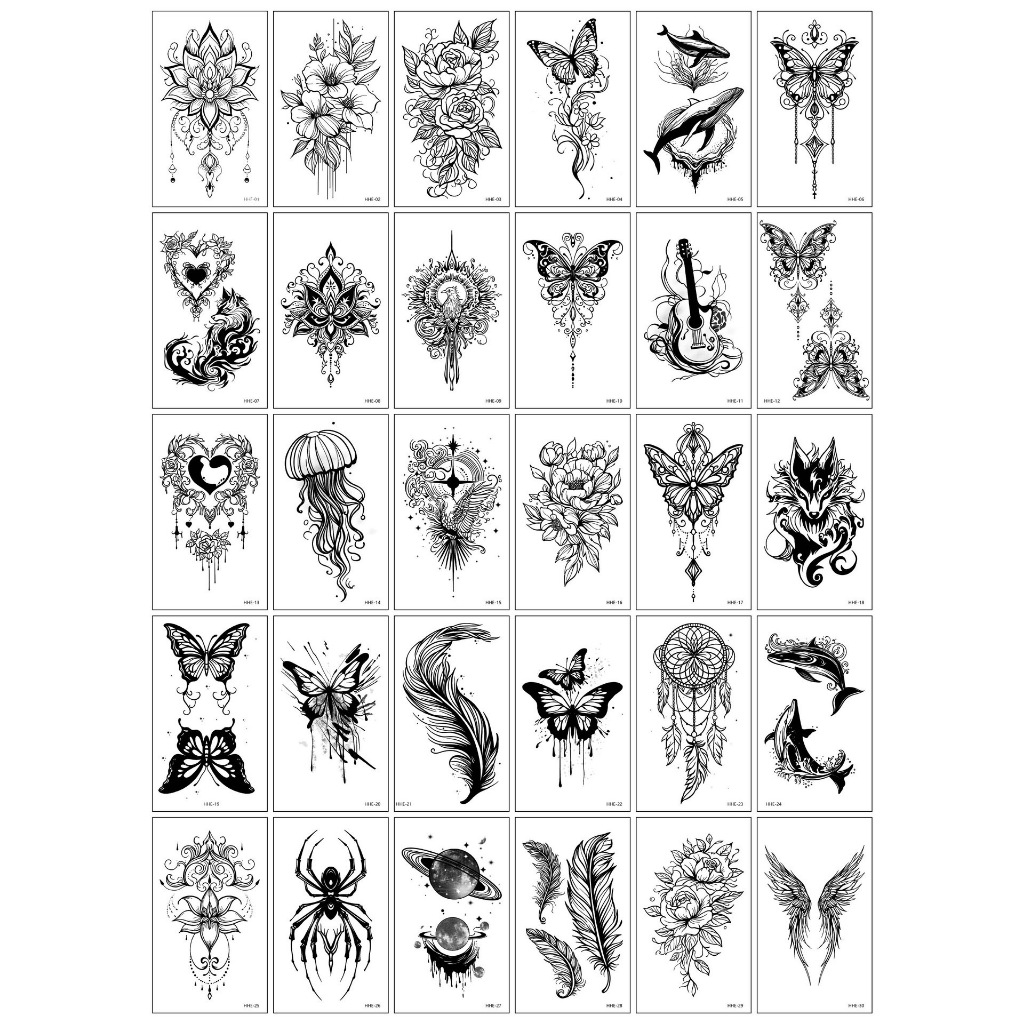 Jual Grosir Termurah Tato Aesthetic Lucu - Tatto Temporer kecil kupu ...