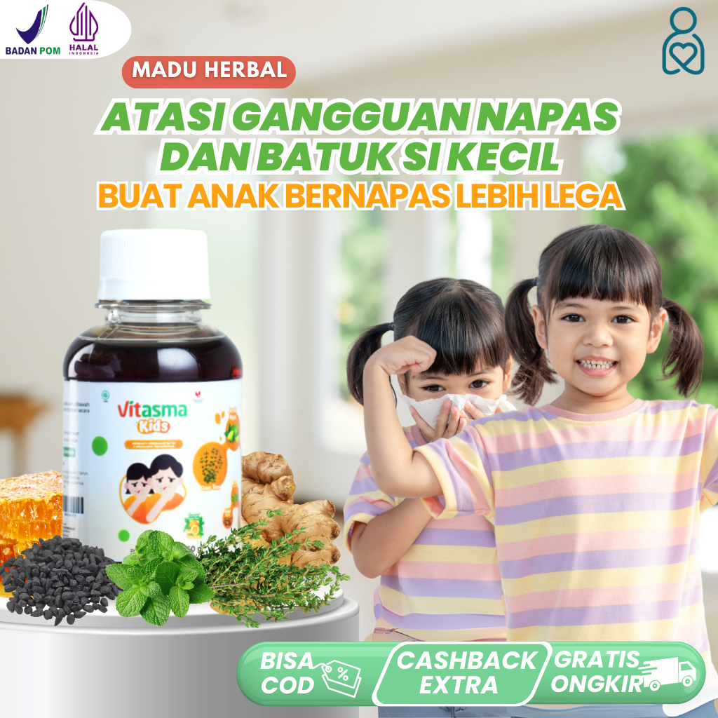 Jual TERJAMIN VITASMA KIDS Madu Herbal Ampuh Obati Gangguan Pernapasan ...