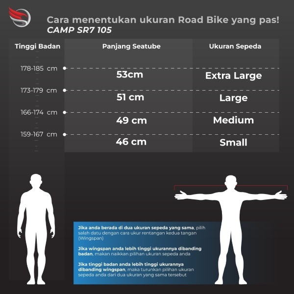 Jual Camp Roadbike SR7 All Rounder Sepeda Balap Carbon UCI Shimano 105 Di2 | Shopee Indonesia