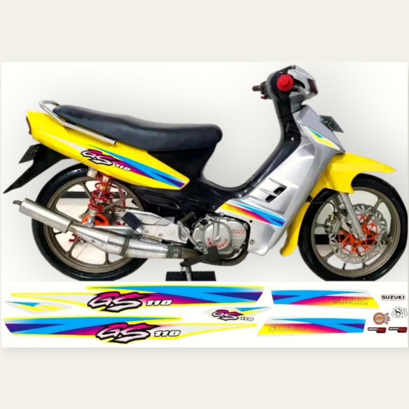 Jual Striping Sticker Motor Suzuki Tornado GS Silver Kuning Custom ...