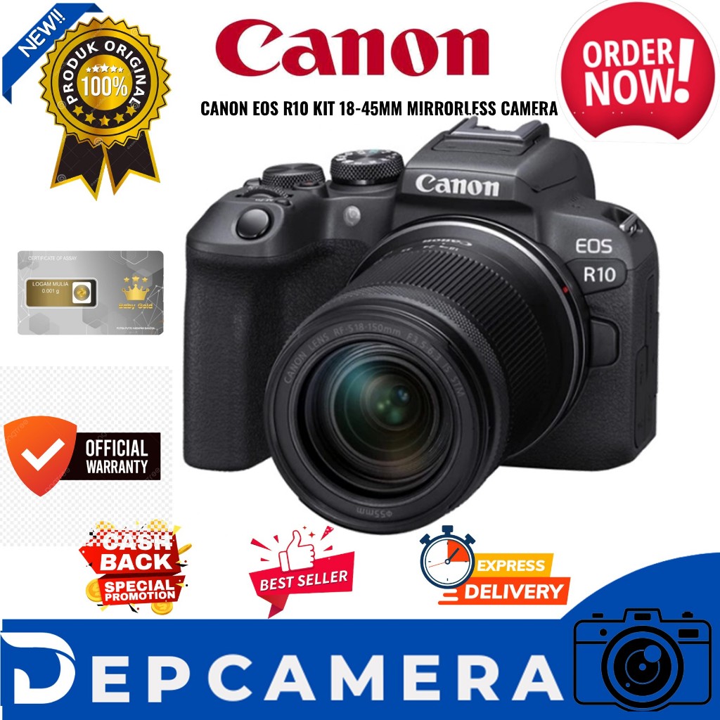 Jual Canon EOS R10 Kit 18-45mm Mirrorless Camera | Shopee Indonesia