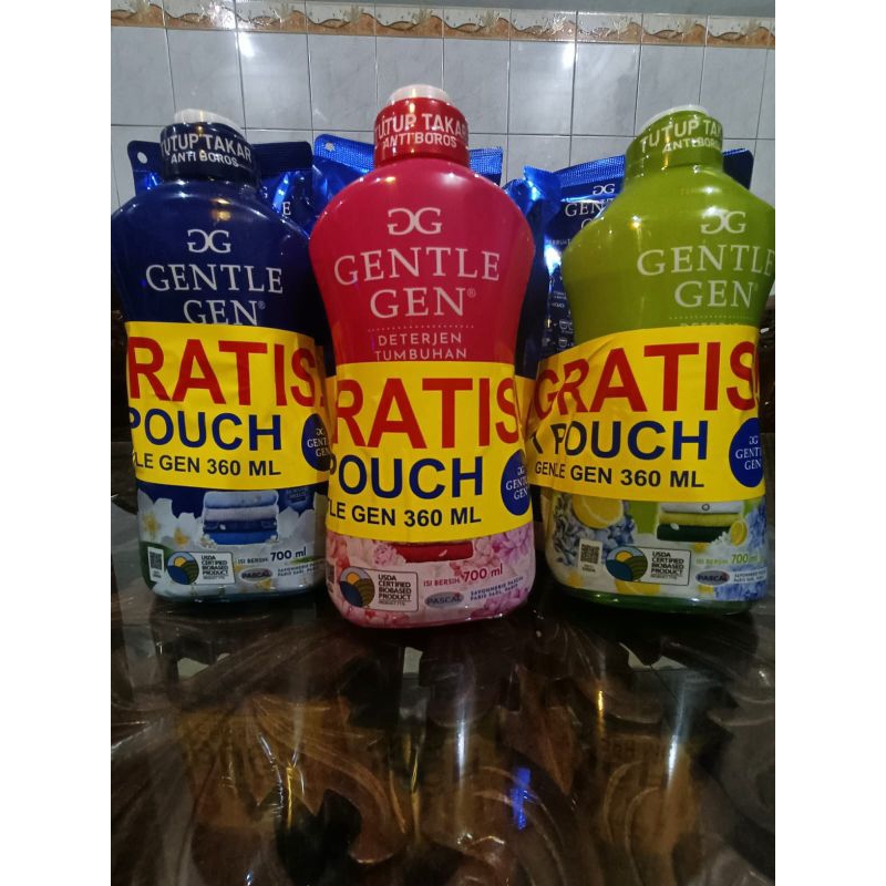 Jual GENTLE GEN DETERGEN CAIR 700ML FREE GENTLE GEN POUCH 360ML ...