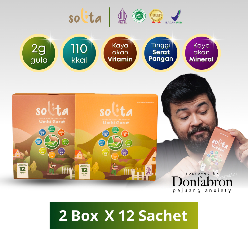 Jual SOLITA PAKET 2 BOX ISI 12 Minuman serbuk umbi garut atasi asam ...