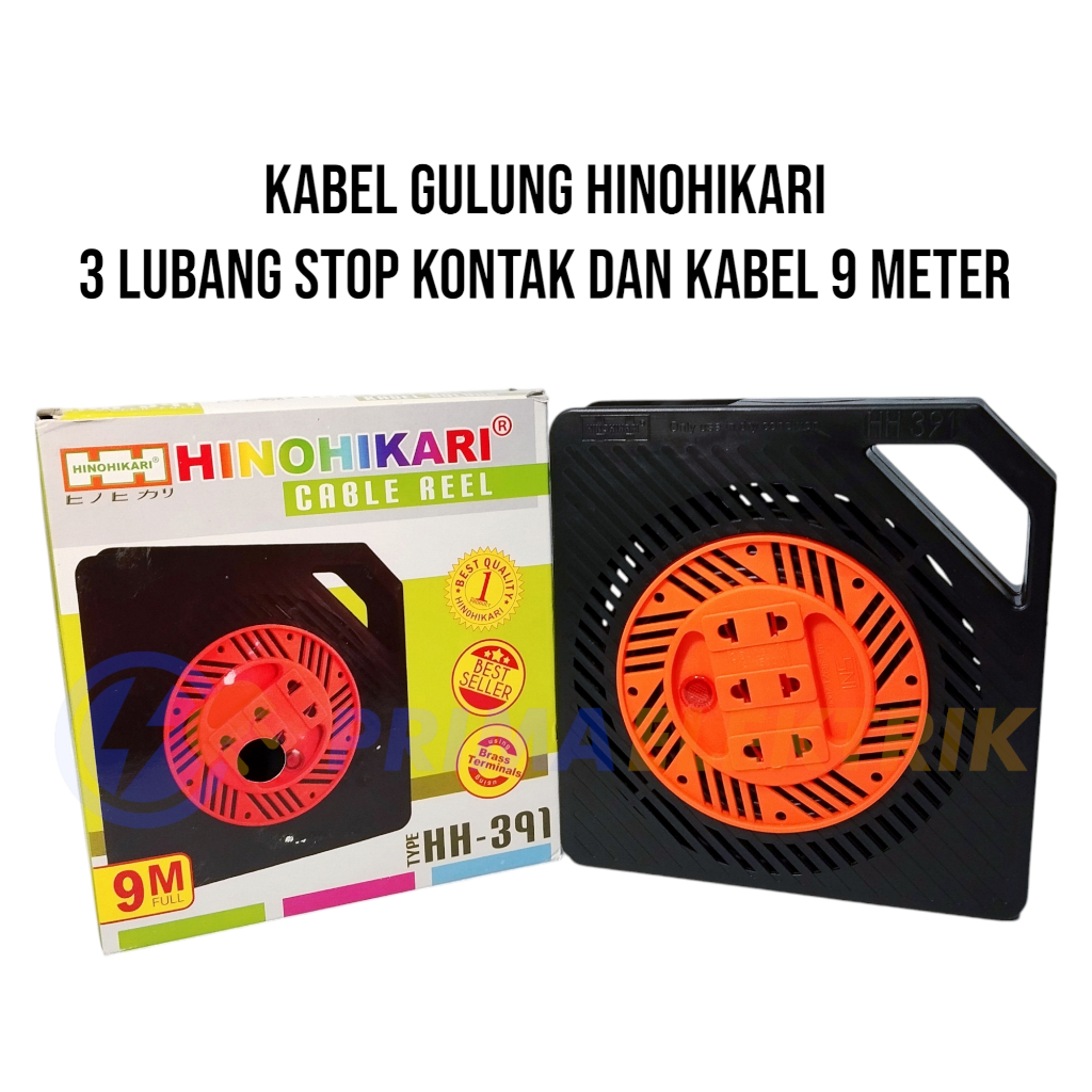 Jual Kabel Gulung atau Kabel Roll Hinohikari 3 lubang + 9 Meter Tipe HH-391 | Shopee Indonesia