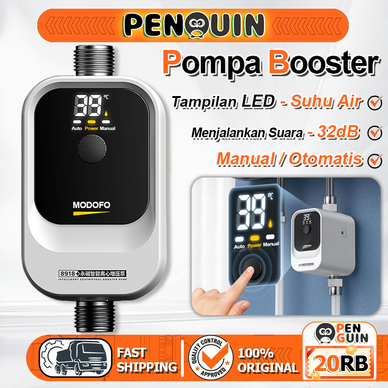 Jual PENGUIN Pompa Booster Pendorong Air Tampilan Suhu Peningkatan Stabil Booster Pump Mesin ...