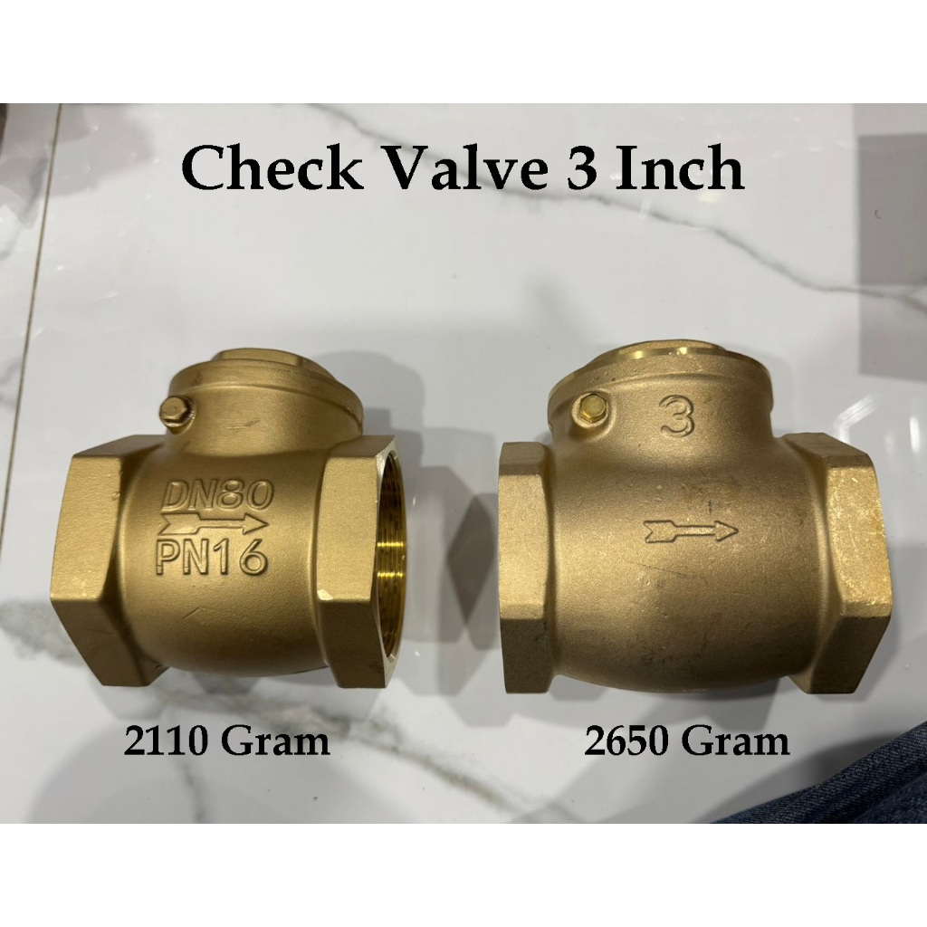 Jual Check Valve Kuningan 3"Klep Tabok Swing Full Tembaga 3 Inch ...