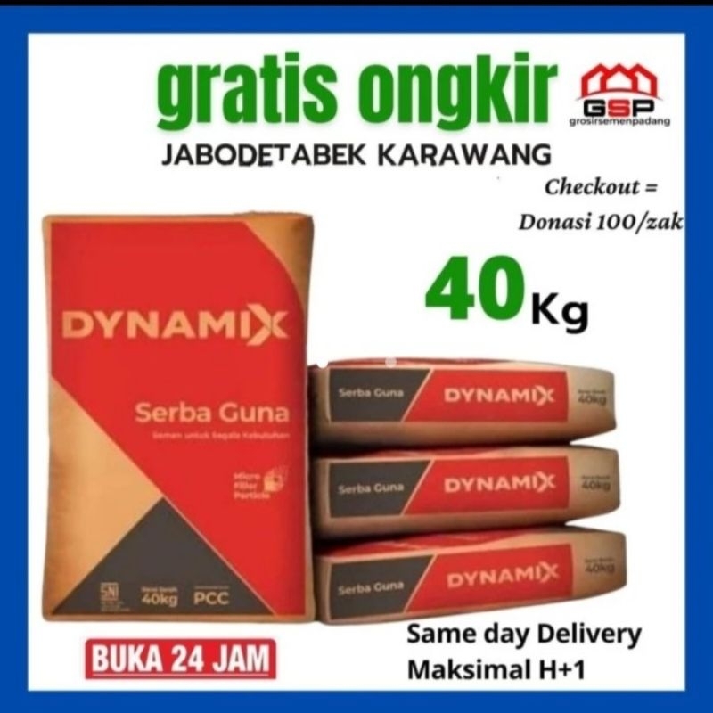 Jual Semen Dynamix 40kg 100 zak Free Ongkir Jabodetabek | Shopee Indonesia