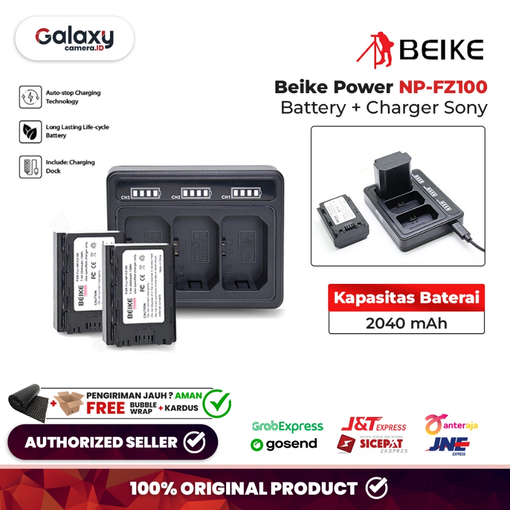 Jual Beike Power NP-FZ100 Dual Battery + Charger for Sony Camera Baterai Sony NPFZ100 Garansi ...