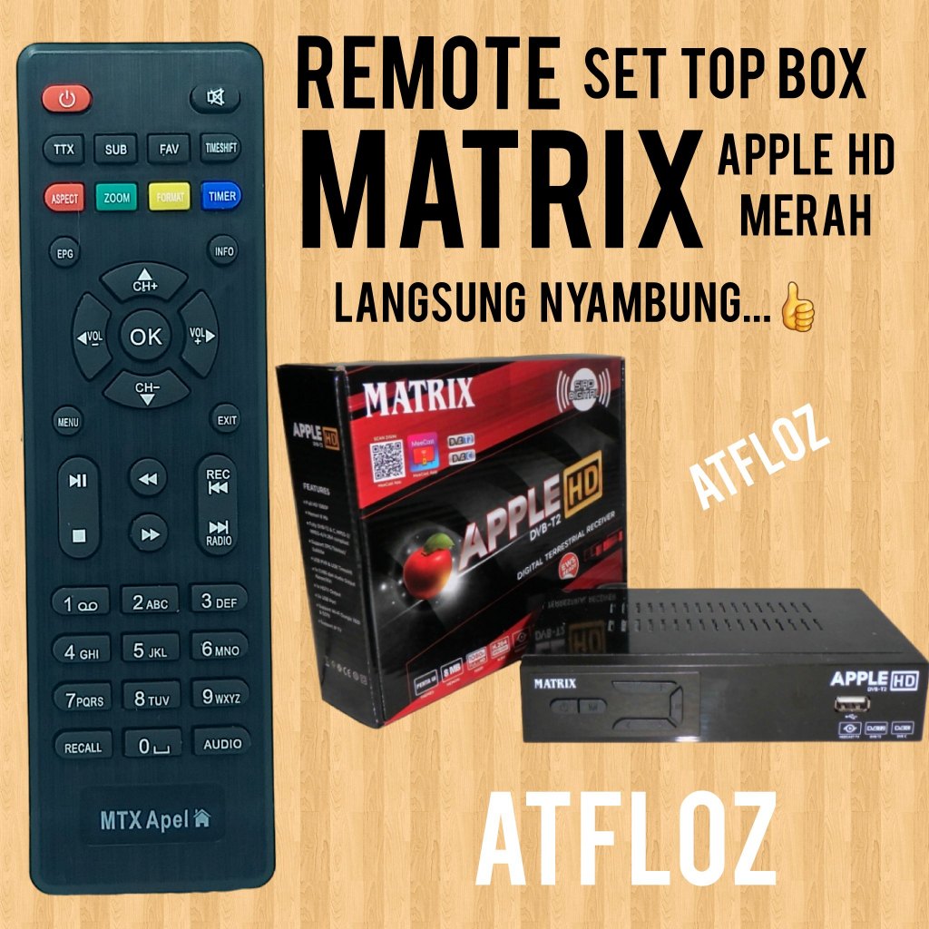 Jual Remote stb matrix hd apple merah remot langsung pakai tanpa ...