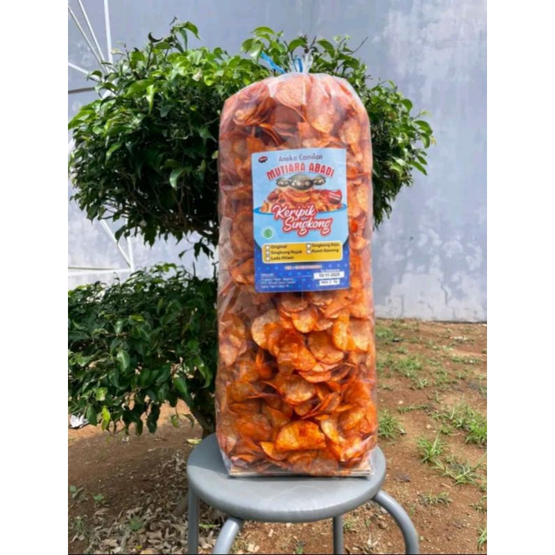 Jual Kripik singkong bumbu rujak. 1Kg Kripik singkong pedas | Shopee ...