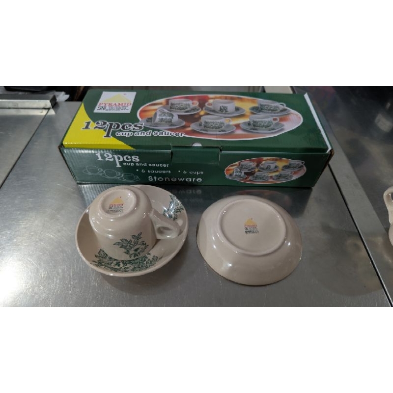 Jual Cangkir Kopi Kopitiam 195ml Pyramid Cup & Saucer Vintage Stoneware - 1 pair | Shopee Indonesia