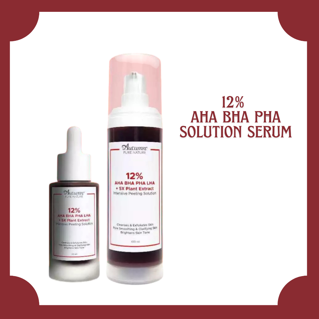 Jual Autumn 12% AHA BHA PHA 5X Plant Extract Intensive Peeling Solution Serum 30ml and 100ml ...